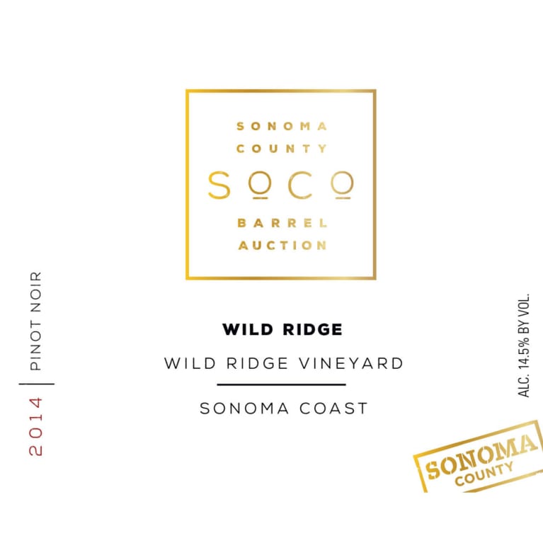 Wild Ridge Wild Ridge Vineyard Pinot Noir (Sonoma Barrel Auction) 2014 ...