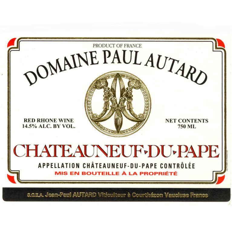 Domaine Paul Autard Chateauneuf-du-Pape 2013 | Wine.com