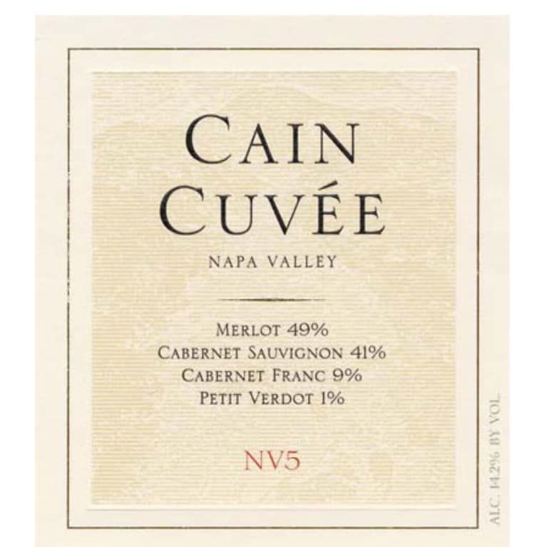 Cain Cuvee NV 5 (Partially Detached Label) | Wine.com
