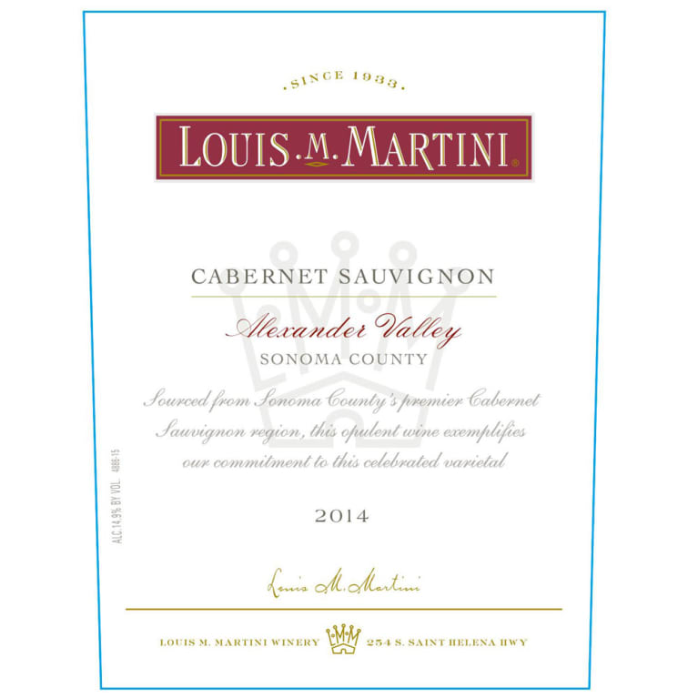 Louis Martini Alexander Valley Cabernet Sauvignon 2014 | Wine.com
