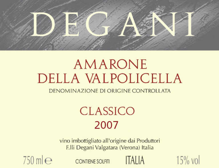 Degani Amarone della Valpolicella Classico 2007 | Wine.com
