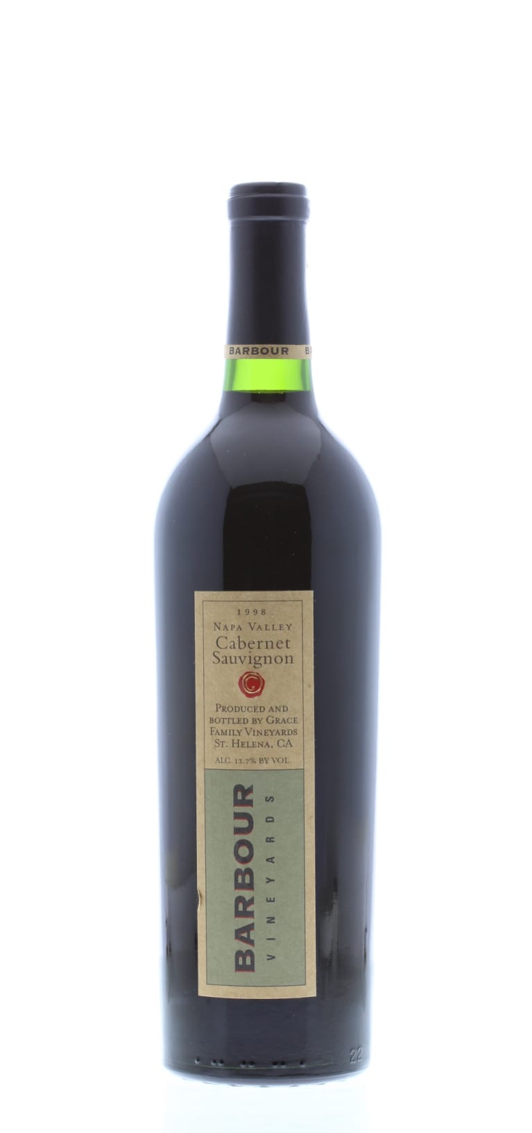Barbour Cabernet Sauvignon (Grace Family Vineyards) 1998 | Wine.com