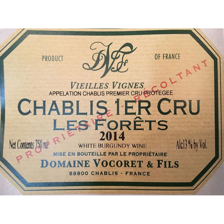 Vocoret Chablis Les Forets Vieilles Vignes Premier Cru 2014 | Wine.com