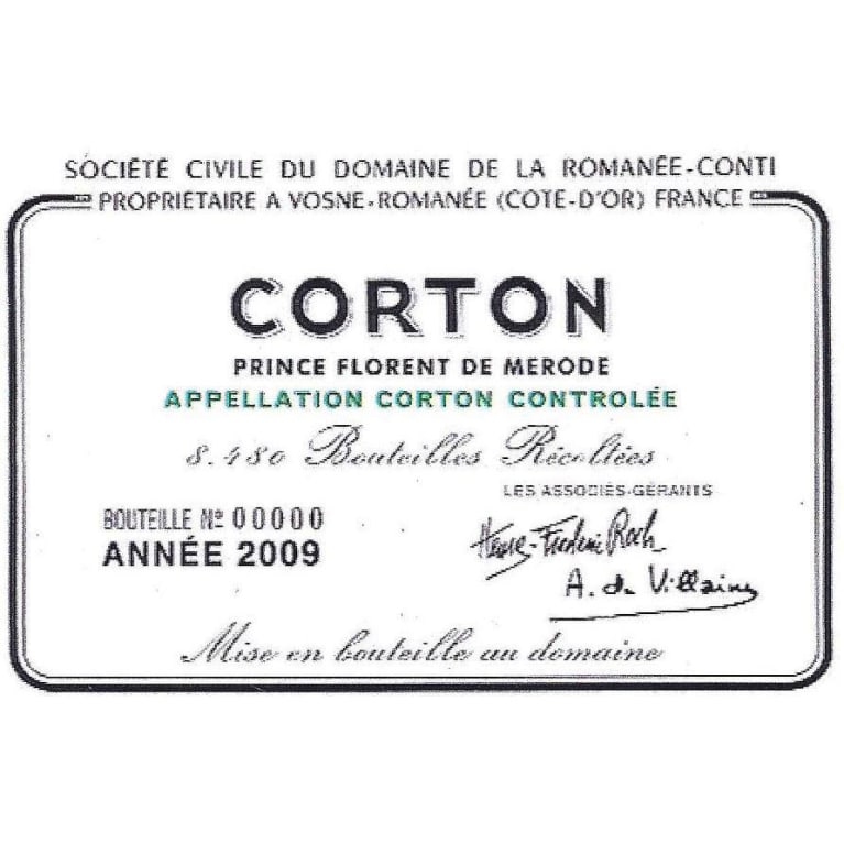 Domaine de la Romanee-Conti Corton Grand Cru 2009 | Wine.com