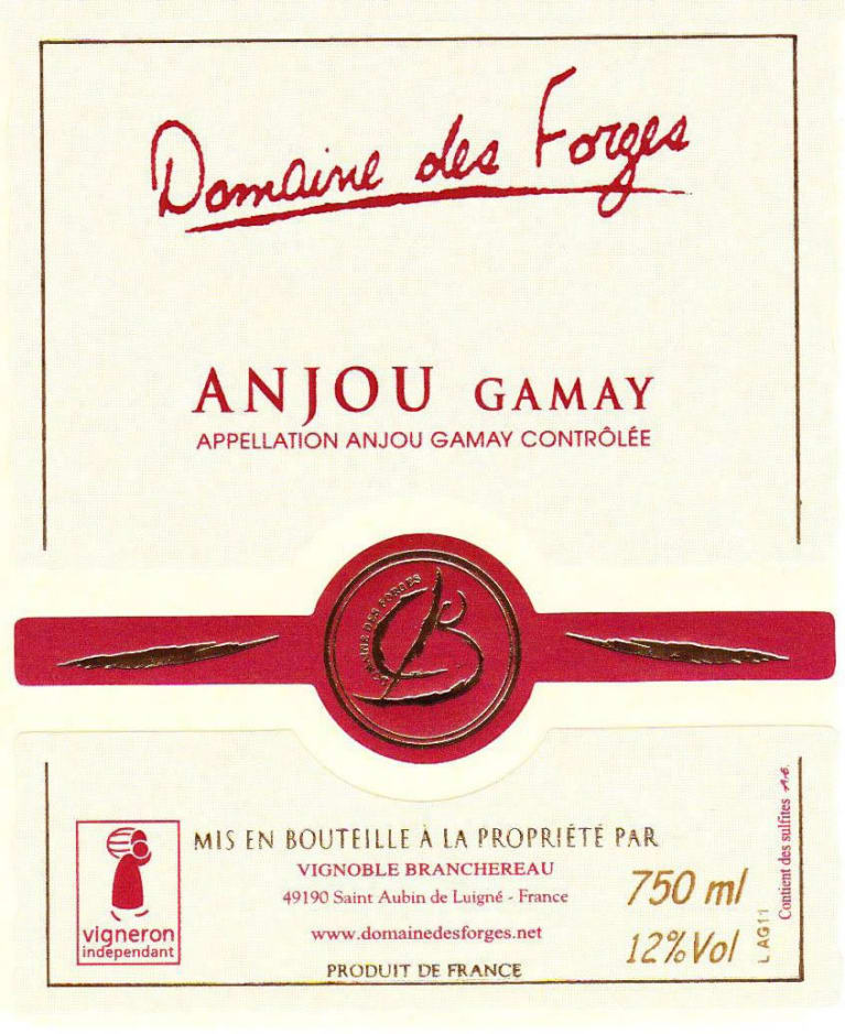 Branchereau Domaine des Forges Anjou Gamay 2014 | Wine.com