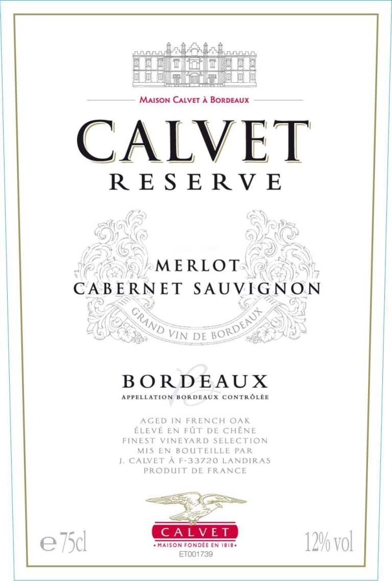 Calvet Bordeaux Reserve Merlot Cabernet Sauvignon 2010 | Wine.com