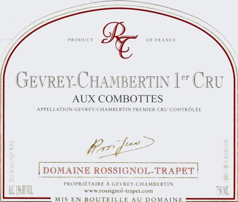 Domaine Rossignol-Trapet Gevrey-Chambertin Aux Combottes Premier Cru ...