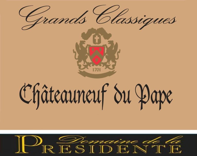 Le Domaine de la Présidente Chateauneuf-du-Pape Grands Classiques 2010 ...