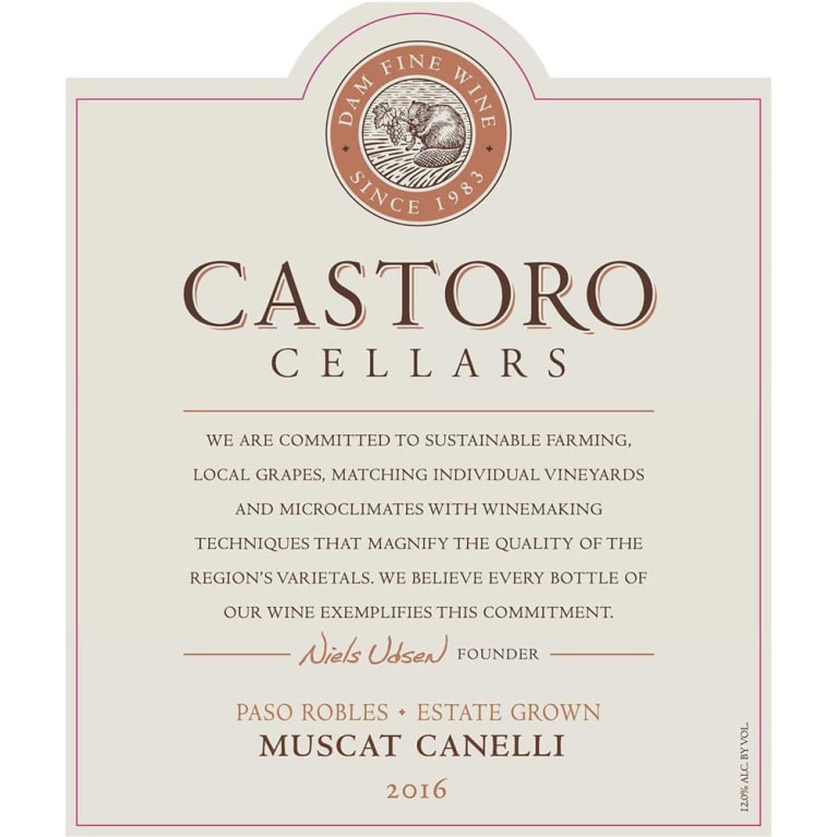 Castoro Cellars Muscat Canelli 2016 | Wine.com