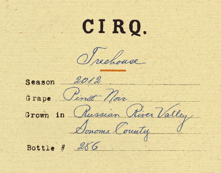 Cirq Treehouse Vineyard Pinot Noir 2012 | Wine.com