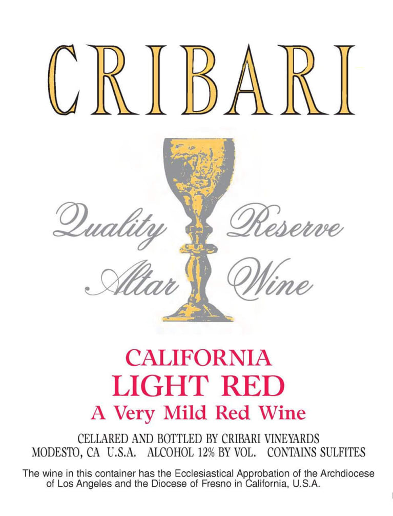 Cribari Vineyards Light Red | Wine.com