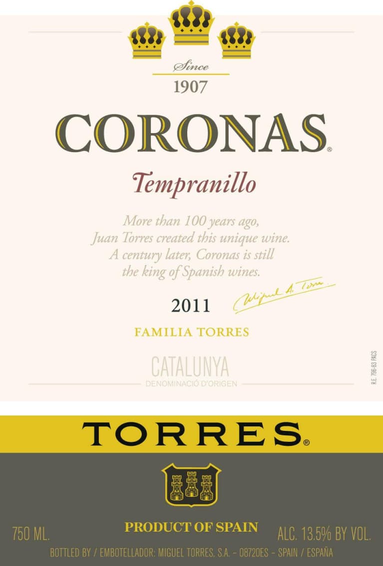 Familia Torres Coronas Tempranillo 2011 | Wine.com