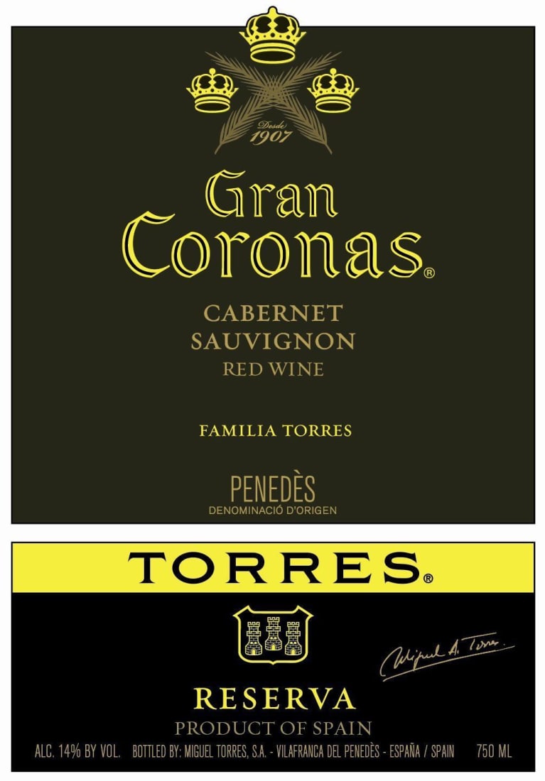 Familia Torres Gran Coronas Reserva Cabernet Sauvignon 2011 | Wine.com