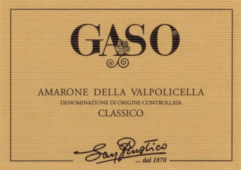 San Rustico Valgatara SNC Amarone della Valpolicella Classico Gaso 2007 ...