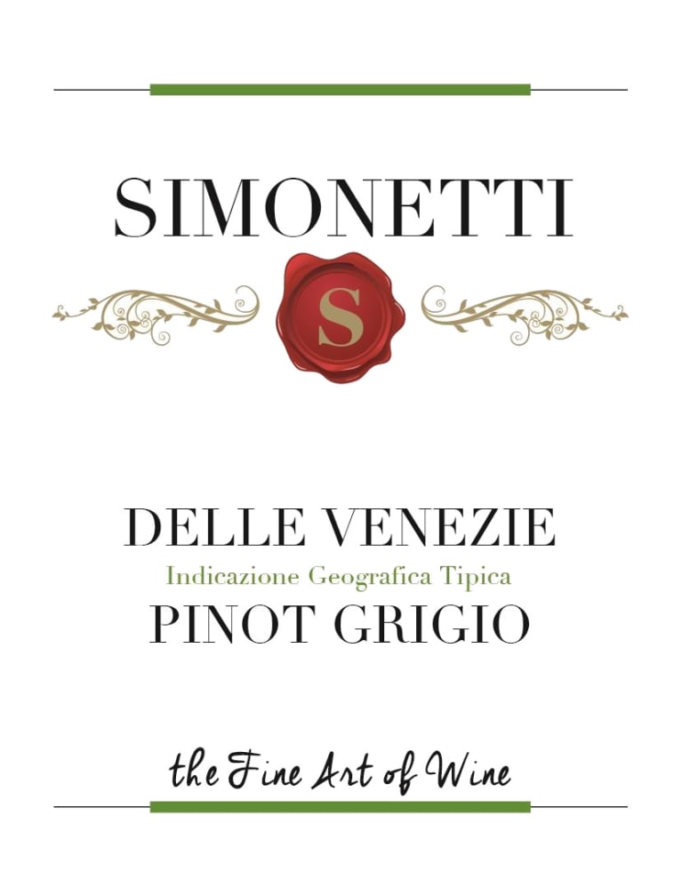 Simonetti Delle Venezie Pinot Grigio 2014 | Wine.com