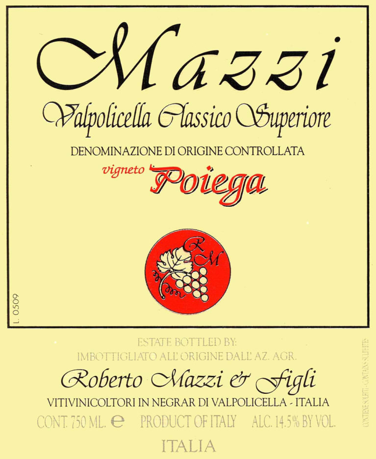 Roberto Mazzi Valpolicella Classico Superiore Poiega 2013 | Wine.com