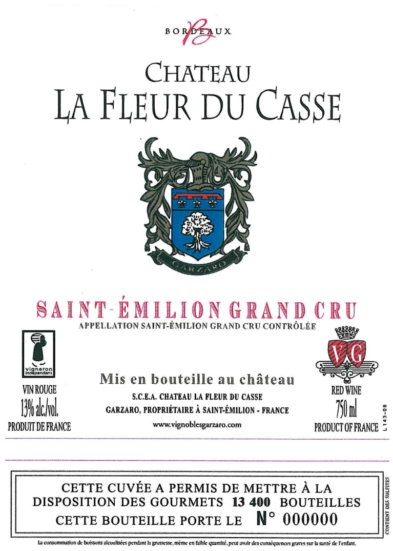 Vignobles Garzaro Chateau La Fleur du Casse 2007 | Wine.com