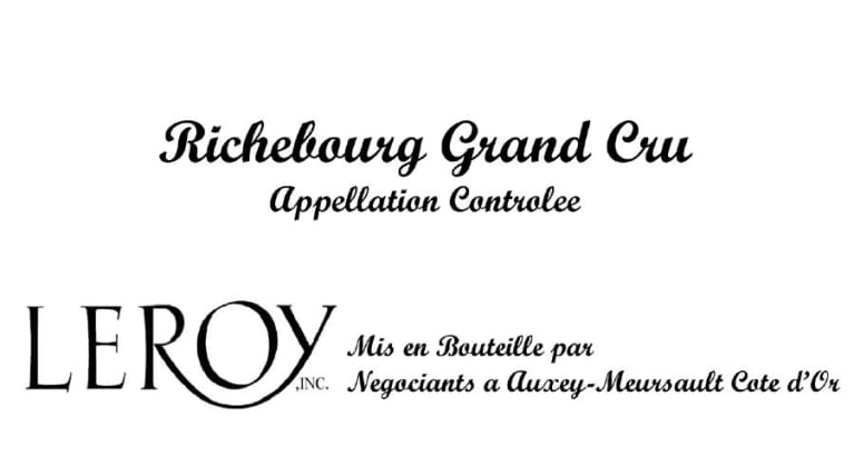 Domaine Leroy Richebourg Grand Cru 2009 | Wine.com