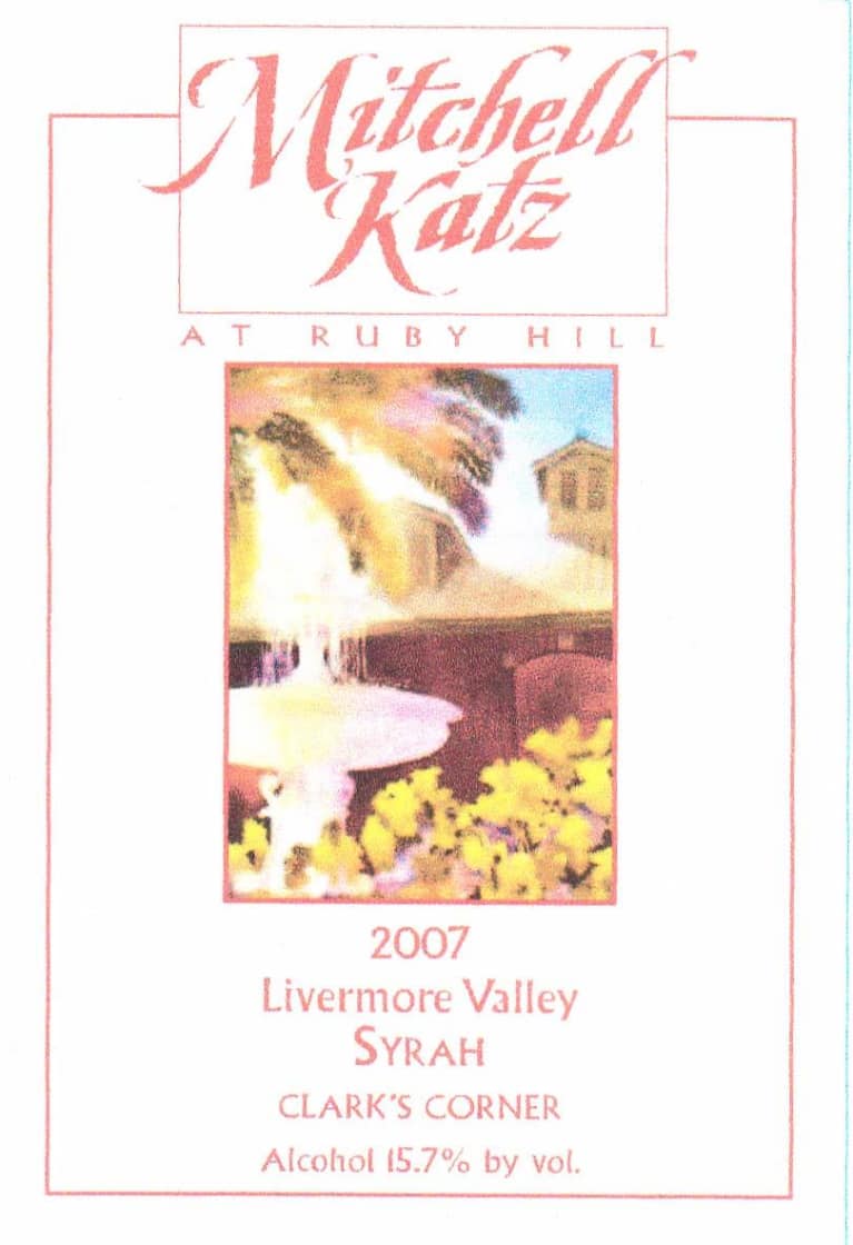 Mitchell Katz Winery Clark's Corner Vineyard Syrah 2007 | Wine.com