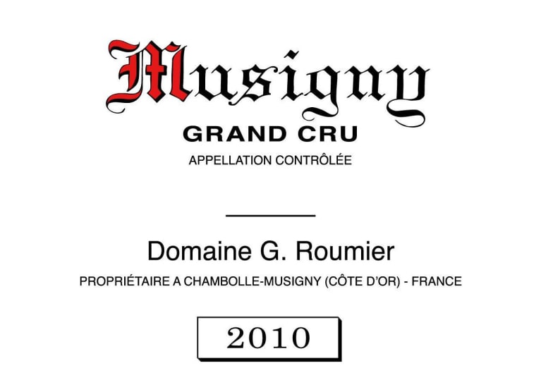 Domaine Georges & Christophe Roumier Musigny Grand Cru 2010 | Wine.com