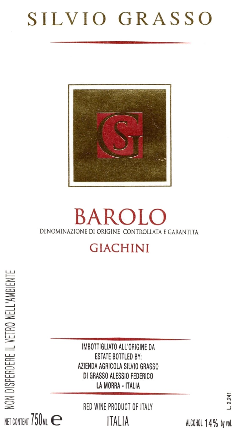 Silvio Grasso Barolo Giachini 2000 | Wine.com