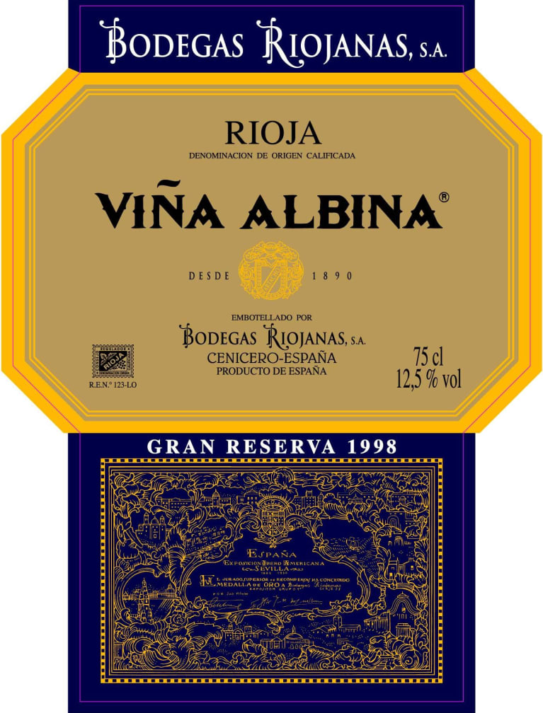 Bodegas Riojanas Vina Albina Gran Reserva 1998 | Wine.com