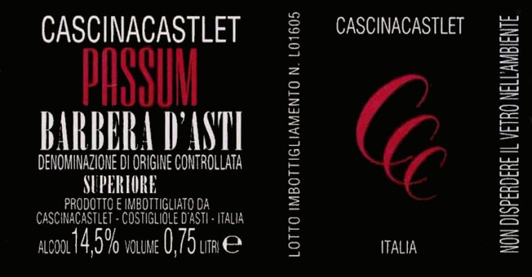 Cascina Castlet Barbera d'Asti Superiore Passum 2012 | Wine.com