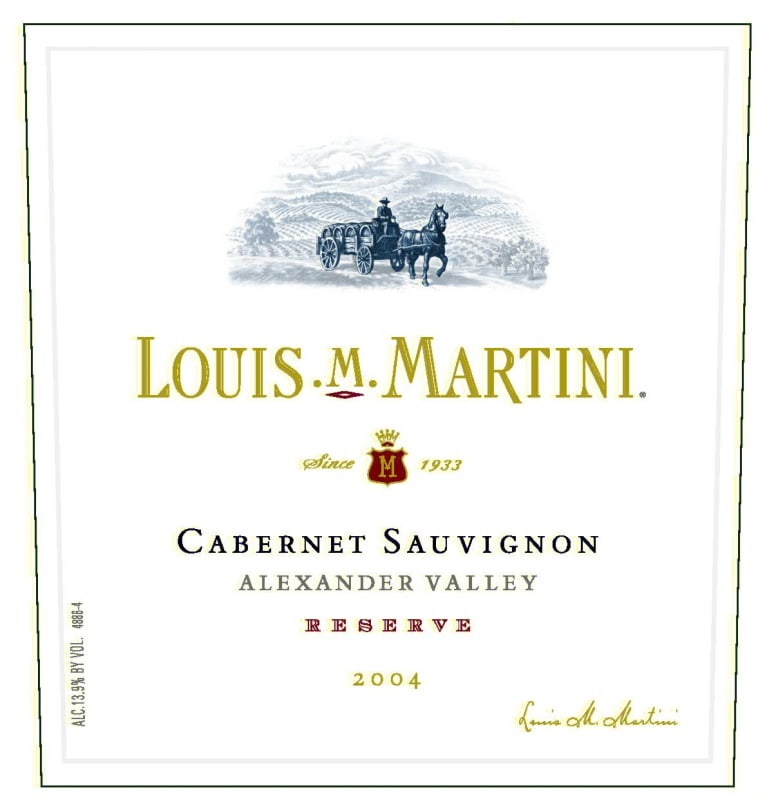 Louis Martini Reserve Cabernet Sauvignon 2004 | Wine.com