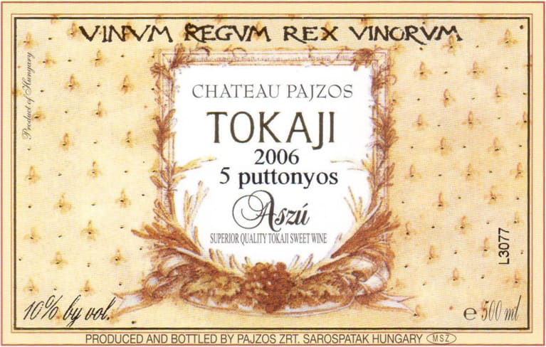 Chateau Pajzos Tokaji Aszu 5 Puttonyos 2006 | Wine.com