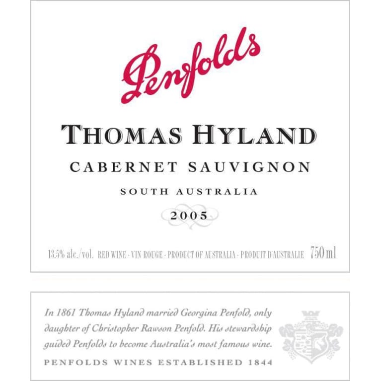 Penfolds Thomas Hyland Cabernet Sauvignon 2005 | Wine.com
