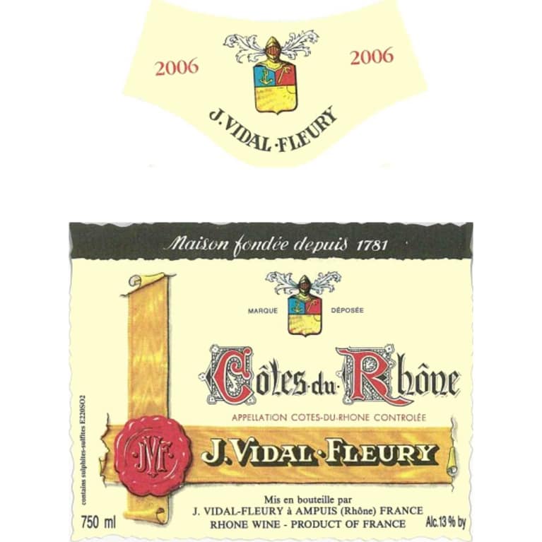 Vidal-Fleury Cotes du Rhone 2006 | Wine.com
