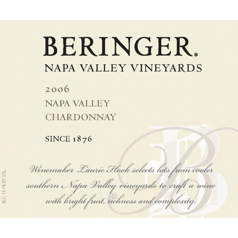 Beringer Napa Valley Chardonnay 2006 | Wine.com