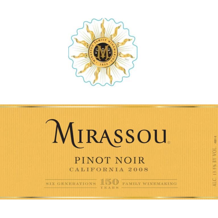Mirassou Pinot Noir 2008 | Wine.com