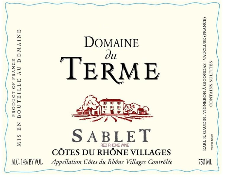 Domaine du Terme Cotes du Rhone Villages Sablet 2018 | Wine.com