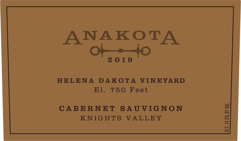 Anakota Helena Dakota Vineyard Cabernet Sauvignon 2019 | Wine.com