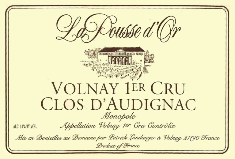 Domaine de la Pousse d'Or Volnay Clos d'Audignac Premier Cru 2013 ...