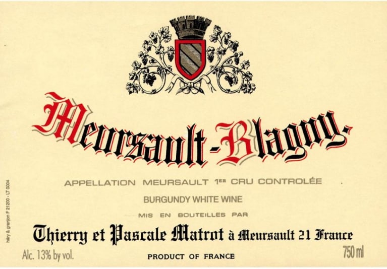 Domaine Matrot Meursault Blagny Premier Cru (375ML half-bottle) 2018 ...