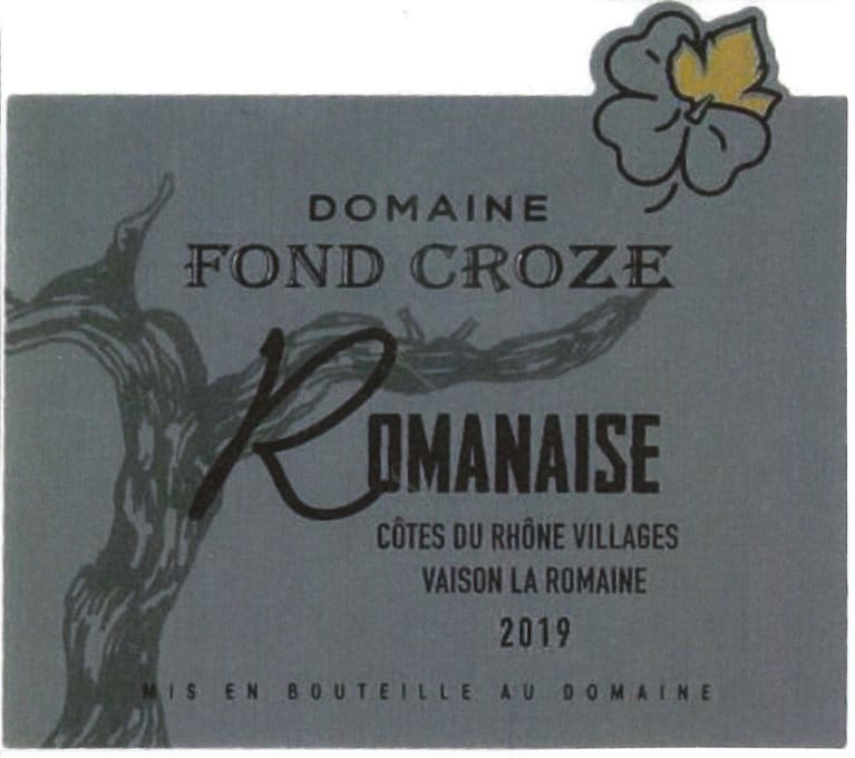 Domaine Fond Croze Villages Vaison-la-Romaine La Romanaise 2019 | Wine.com