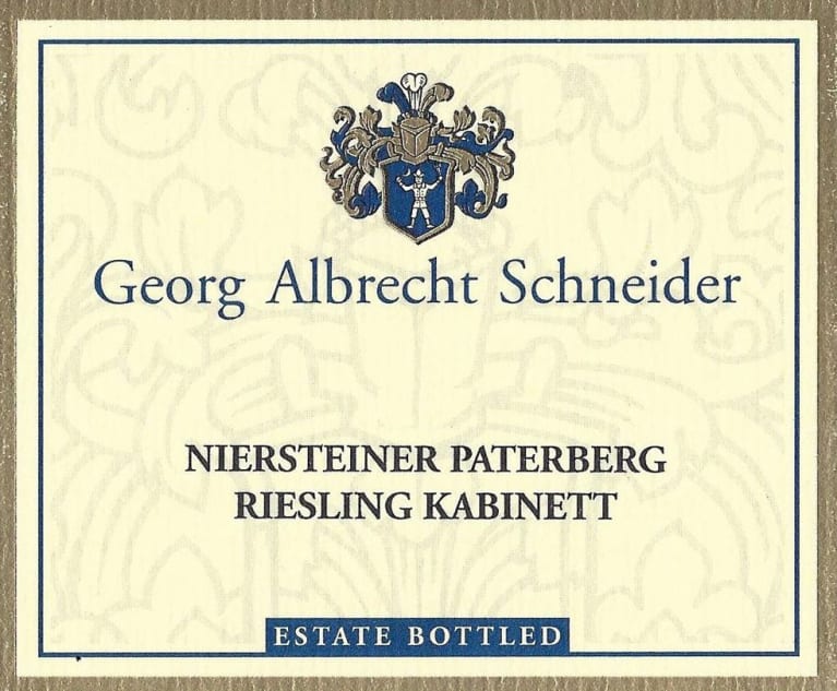 Georg Albrecht Schneider Niersteiner Paterberg Riesling Kabinett 2020 ...