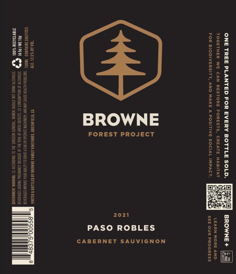 Browne Family Vineyards Forest Project Cabernet Sauvignon 2021 | Wine.com