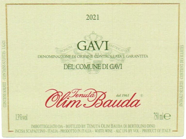 Tenuta Olim Bauda Gavi di Gavi 2021 | Wine.com