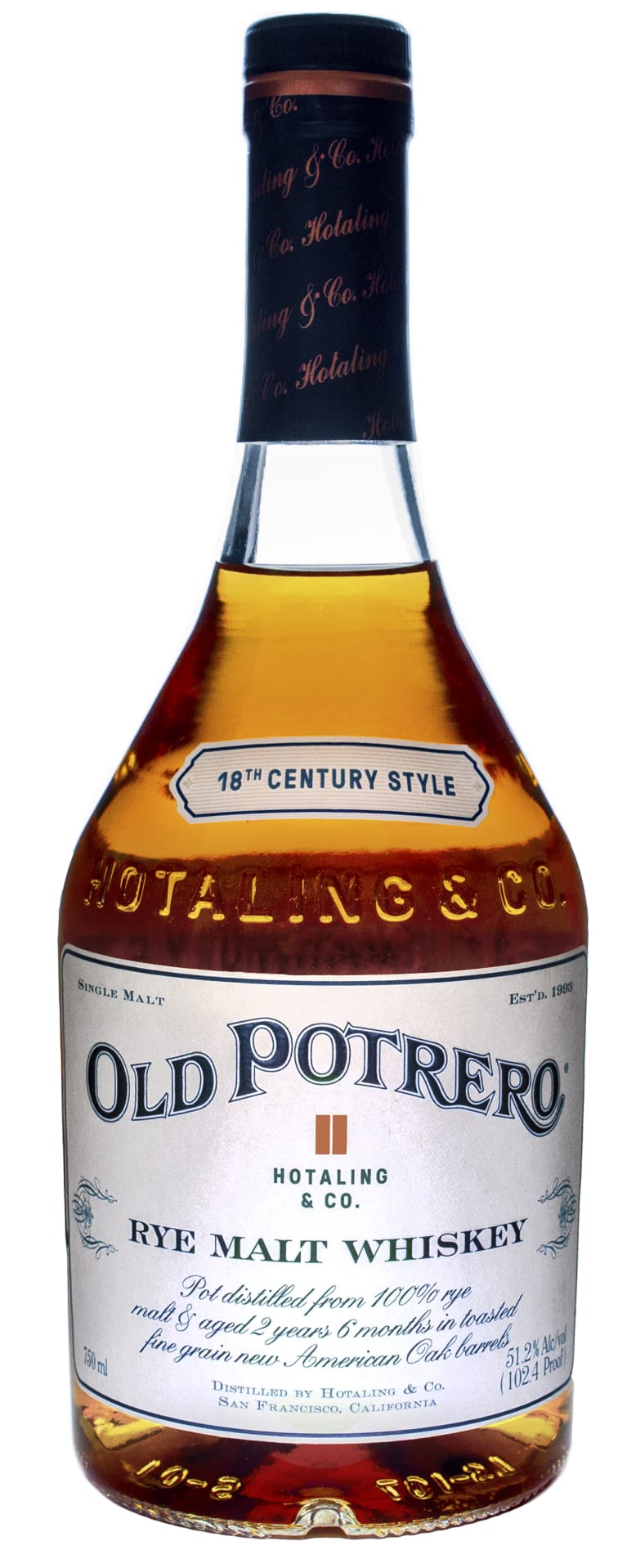 Hotaling & Co. Old Potrero 18th Century Style Single Malt Rye Whiskey ...