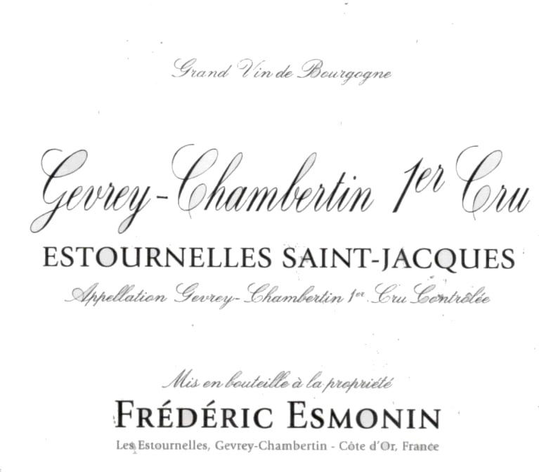 Frederic Esmonin Gevrey-Chambertin Estournelles St Jacques Premier Cru ...