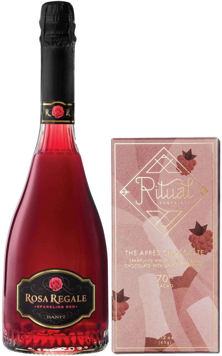 Red Sparkling Wine & Ritual Dark Chocolate with Raspberries | Wine.com