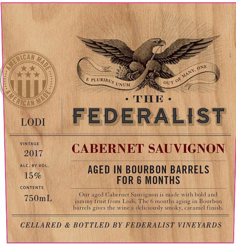 The Federalist Bourbon Barrel Aged Cabernet Sauvignon 2017 | Wine.com