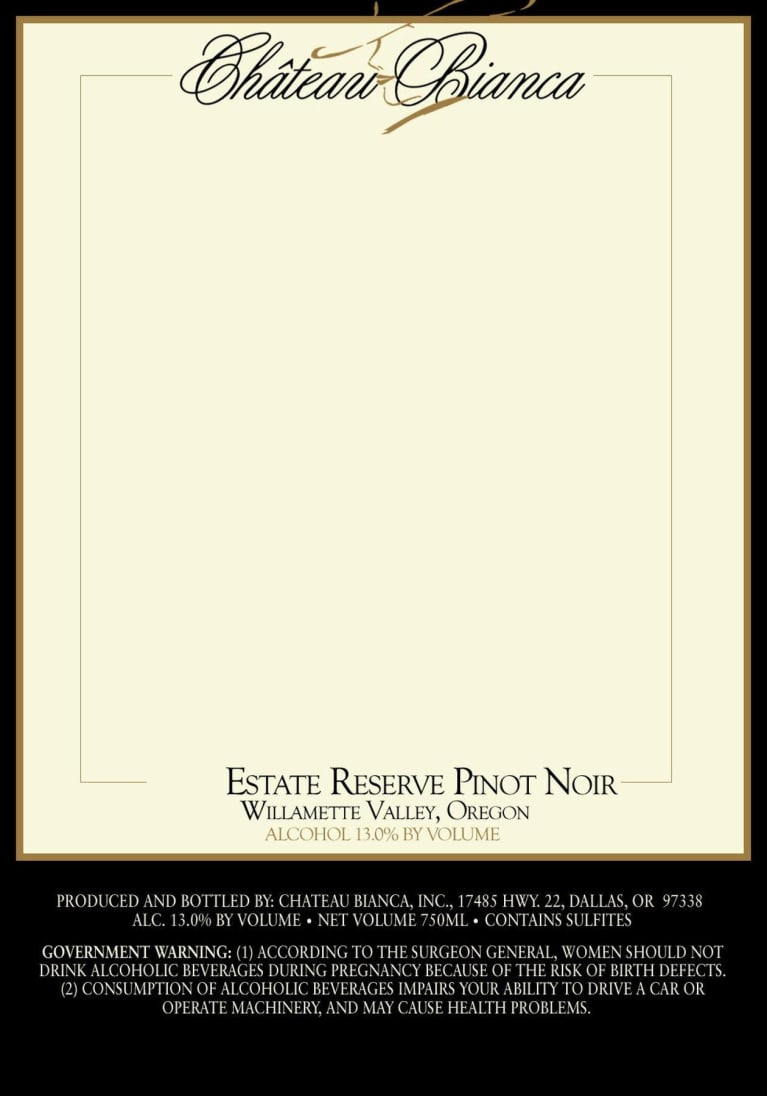 Chateau Bianca Wetzel Estate Reserve Pinot Noir 2000 | Wine.com