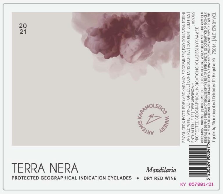 Artemis Karamolegos Cyclades Terra Nera Red 2021 | Wine.com