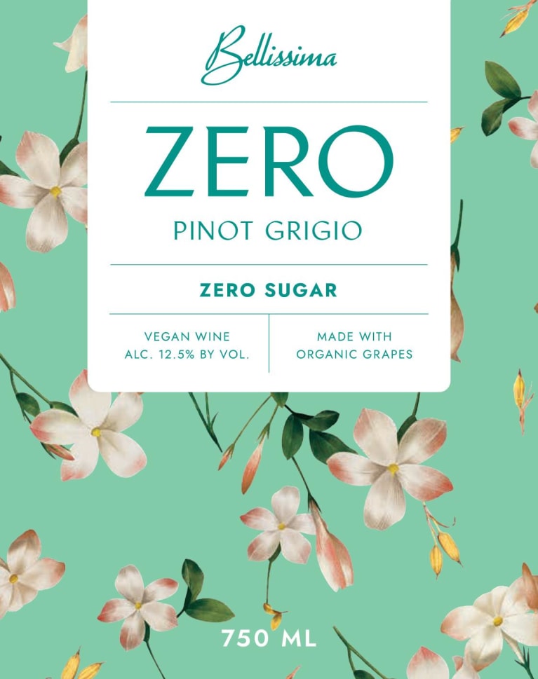 Bellissima Zero Sugar Pinot Grigio 2021 | Wine.com