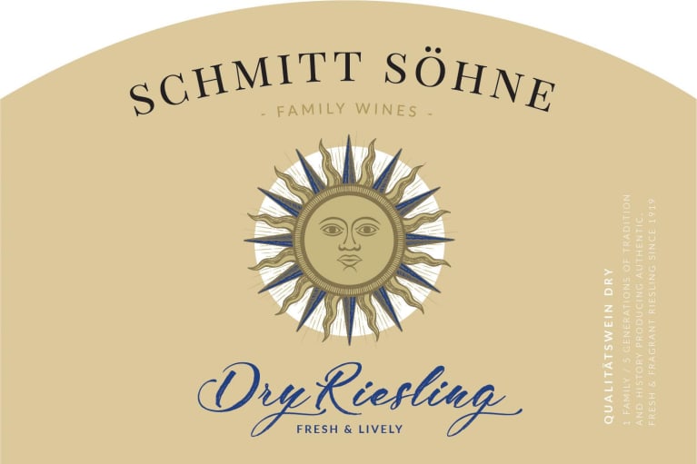 Schmitt Sohne Rheinhessen Dry Riesling QbA 2020 | Wine.com
