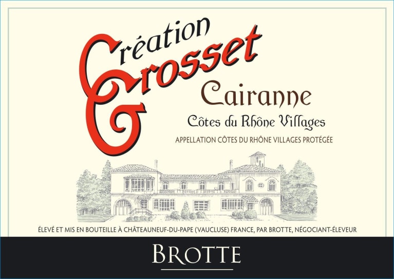 Maison Brotte Creation Grosset Cairanne 2016 | Wine.com